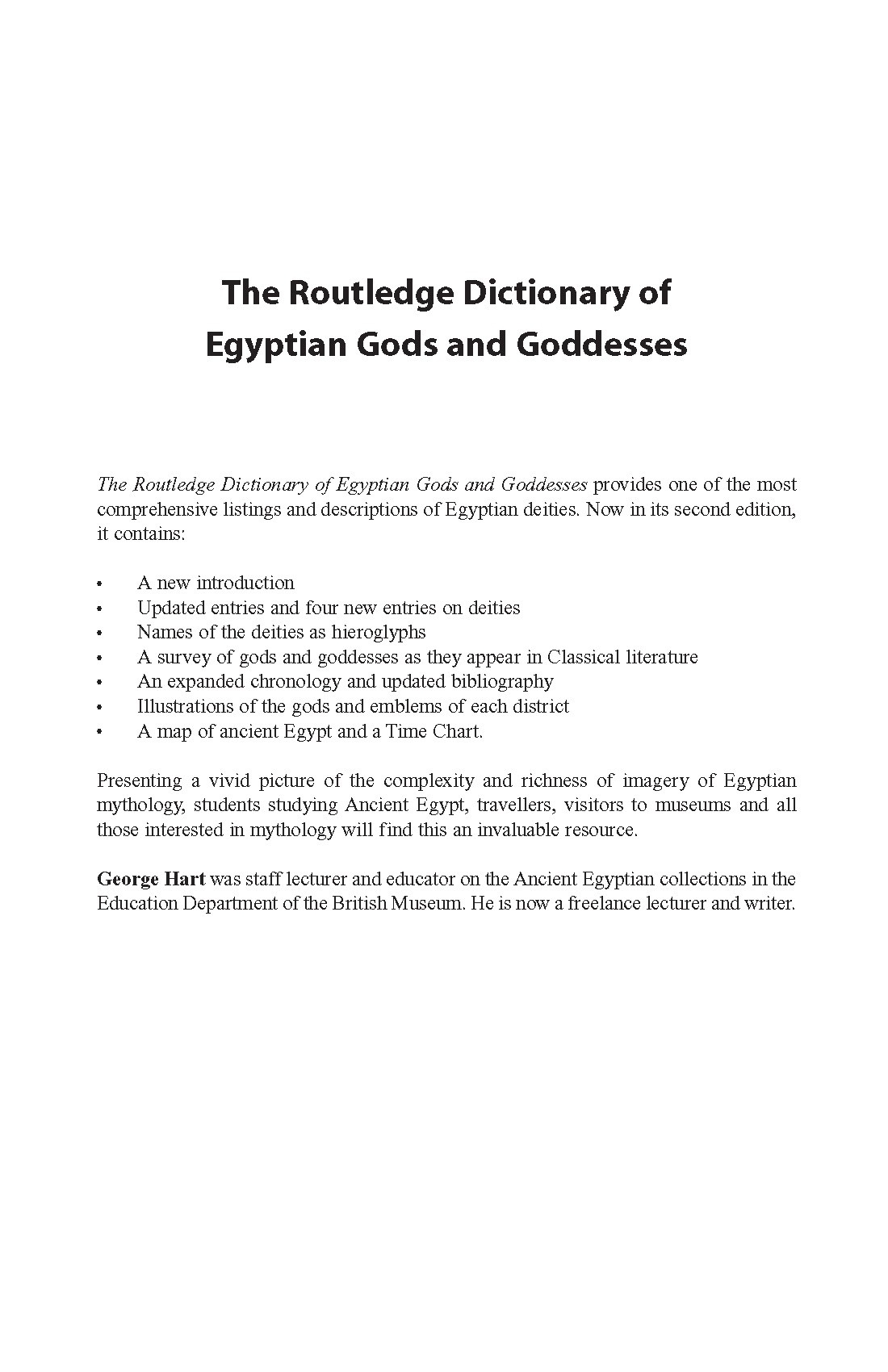 The Routledge Dictionary of Egyptian Gods and Goddesses - OMNIKA