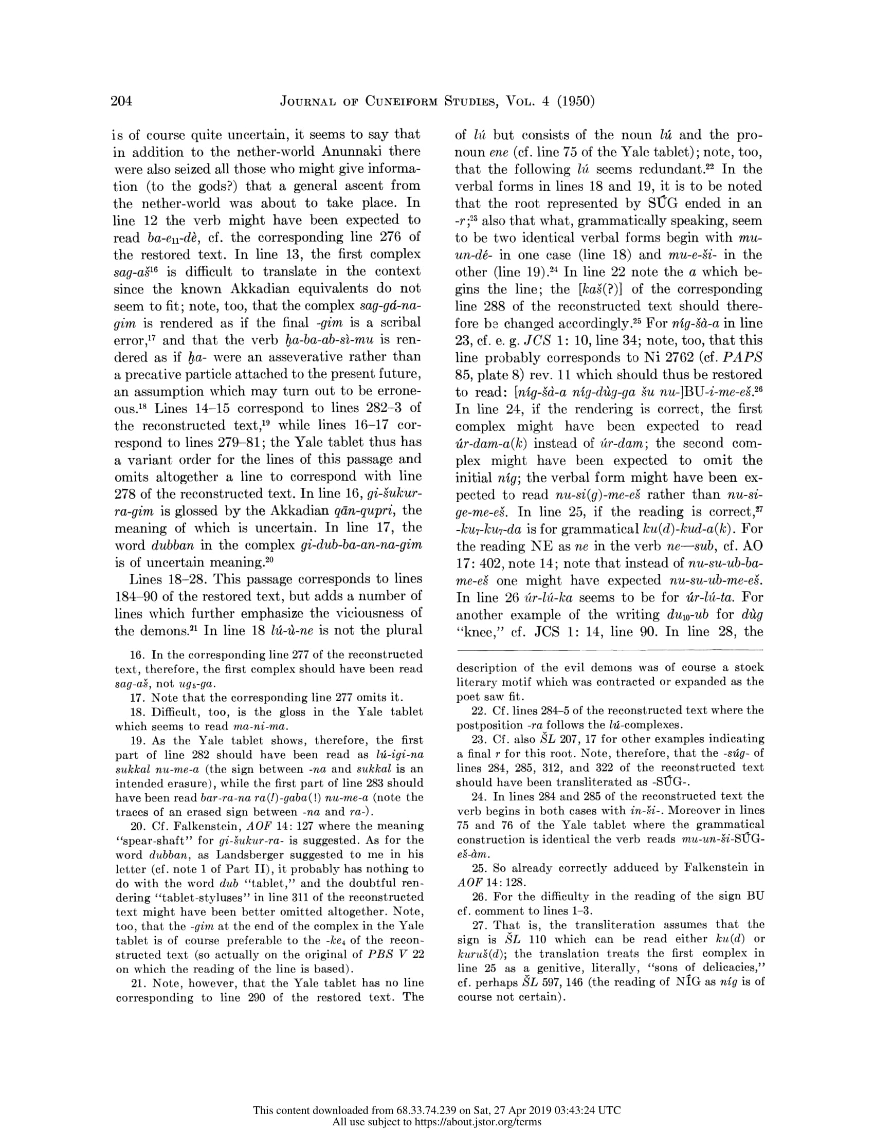 'Inanna's Descent to the Nether World' Continued and Revised - OMNIKA